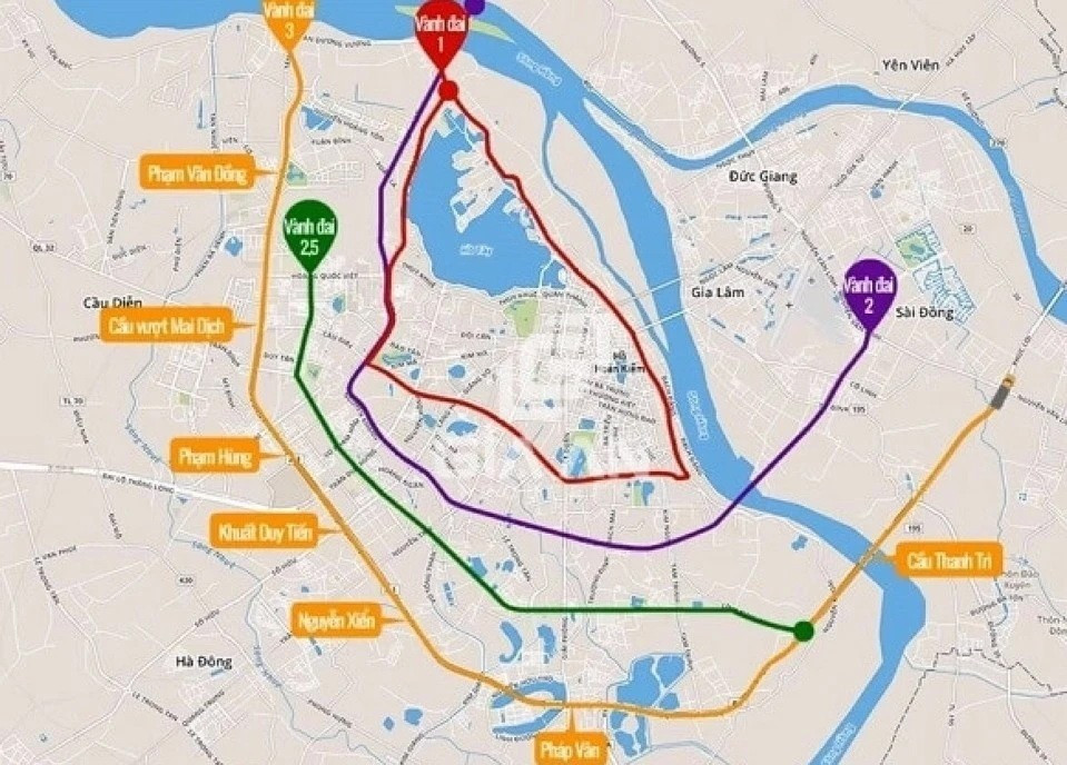 Vành đai 2 Hà Nội hạn chế ôtô cá nhân chạy xăng dầu gồm tuyến đường nào ...