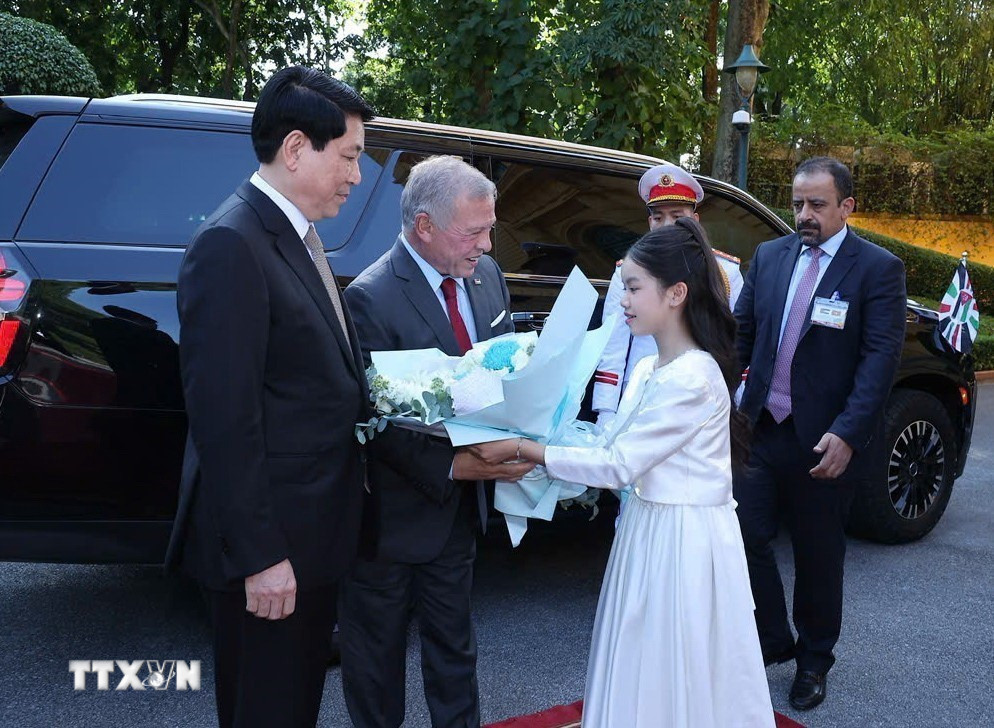 Chủ tịch nước Lương Cường chủ trì lễ đón chính thức Quốc vương Jordan ...