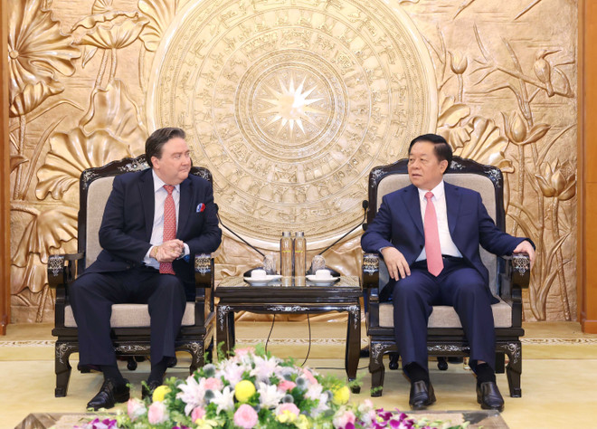 Trưởng ban Tuyên giáo TW Nguyễn Trọng Nghĩa tiếp Đại sứ Hoa Kỳ tại Việt ...