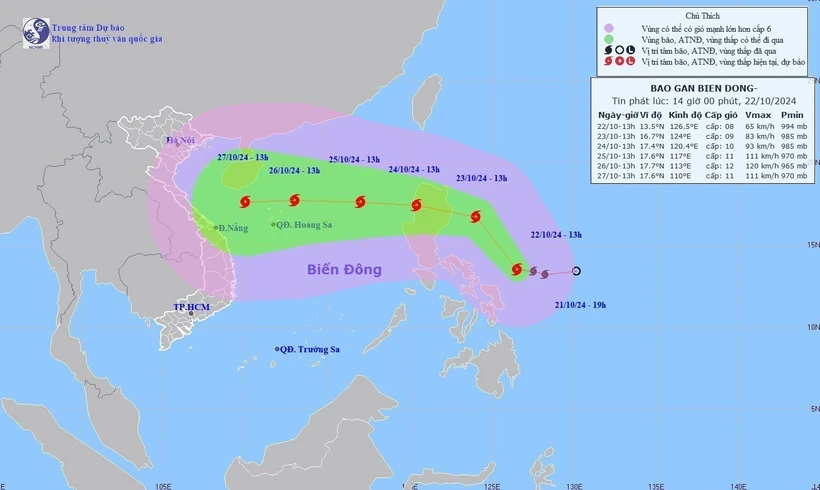 Bão Trami tiến gần Biển Đông, có khả năng trở thành bão số 6 năm 2024 | Vietnam+ (VietnamPlus)