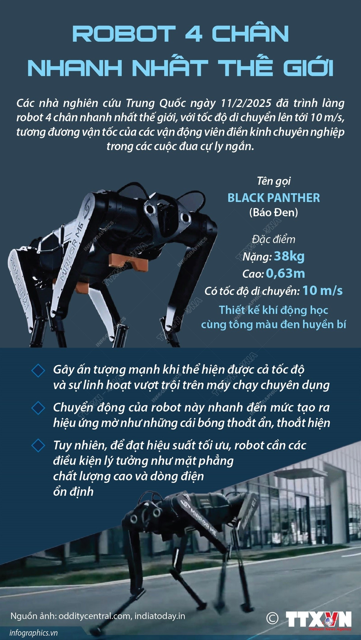 Robot 4 chân Trung Quốc - nhanh nhất thế giới với tốc độ 10 m/s ...