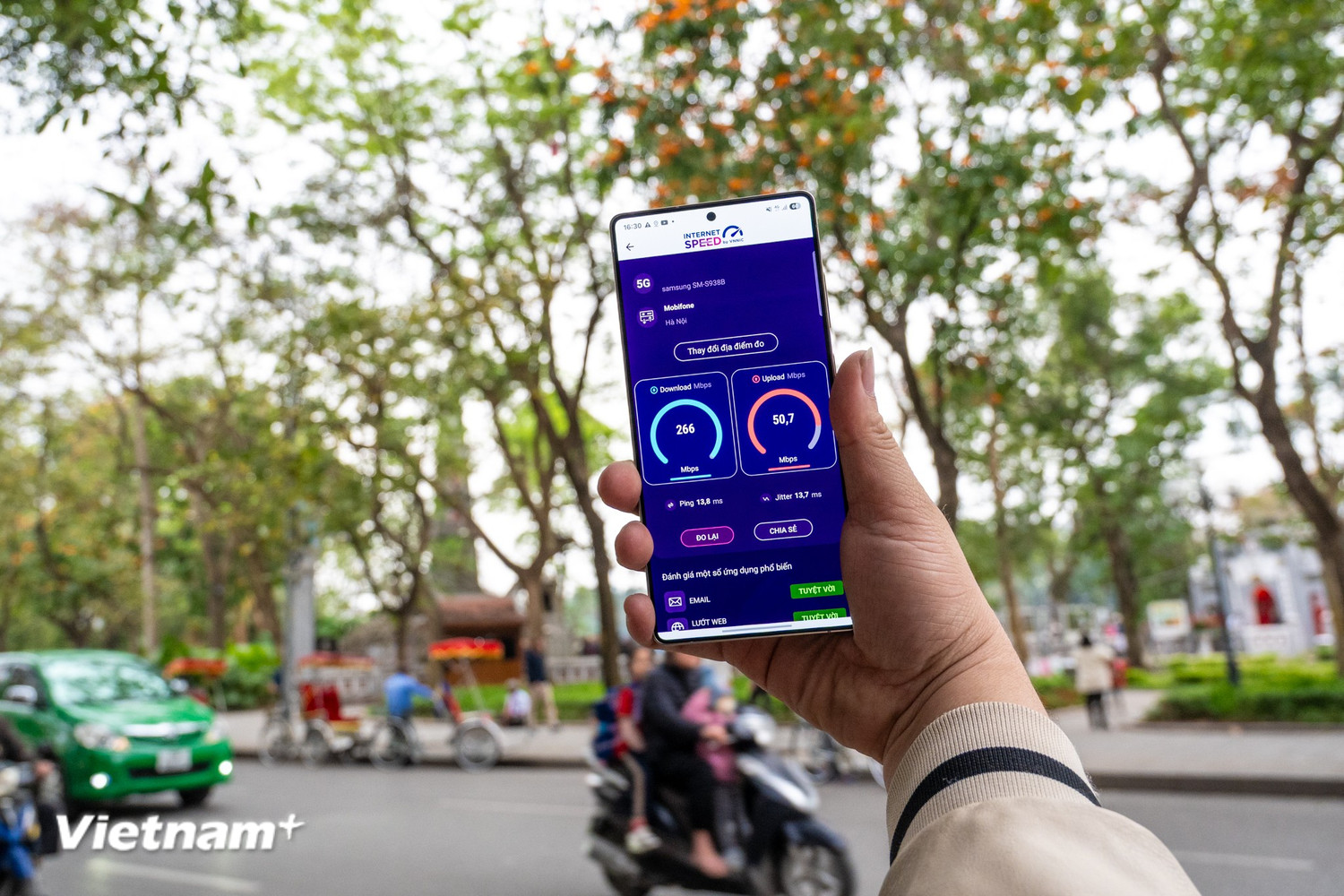 5G MobiFone: Tốc độ ấn tượng nhưng độ phủ còn yếu | Vietnam+ (VietnamPlus)