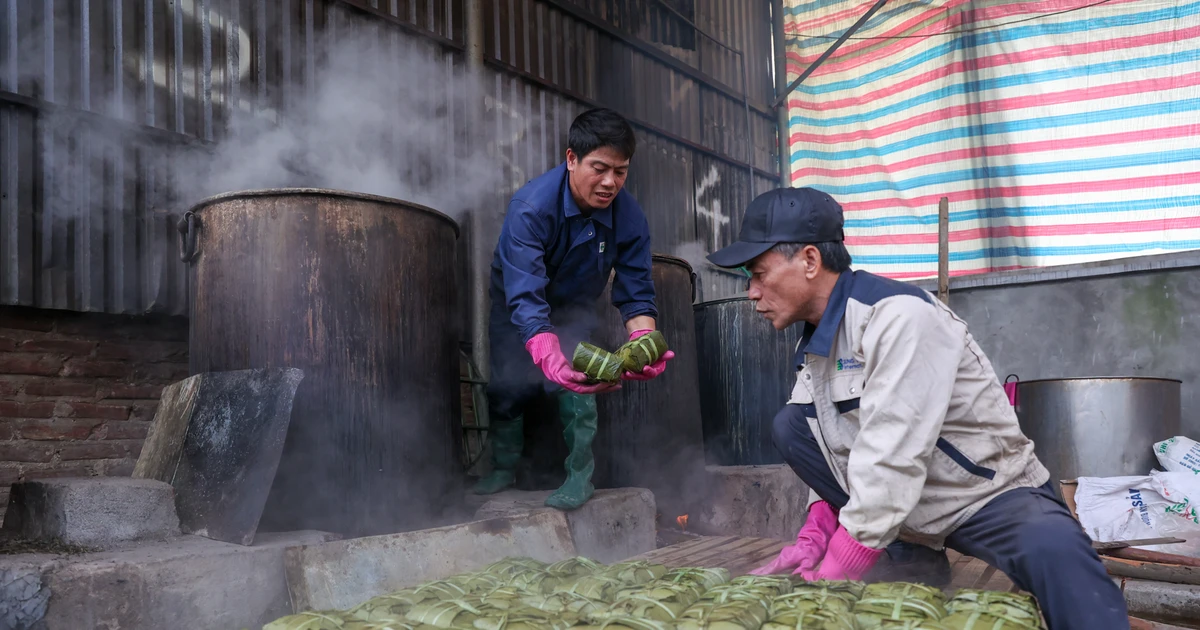 Người dân Cát Trù thức đêm luộc “bánh chưng dâng Vua” phục vụ “Thượng ...