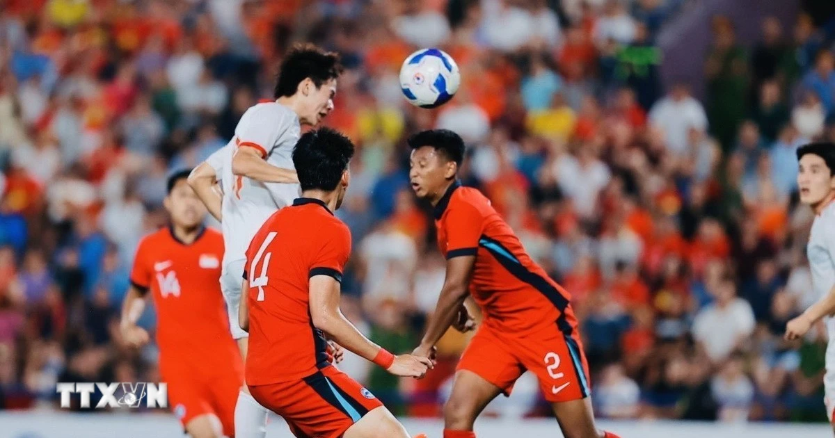 Vòng loại U23 châu Á: Việt Nam thắng Singapore, rộng cửa vào chung kết | Vietnam+ (VietnamPlus)