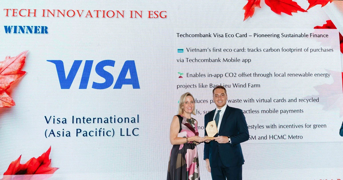 Thẻ Techcombank Visa Eco đoạt giải thưởng sáng tạo công nghệ ESG 2025 ...
