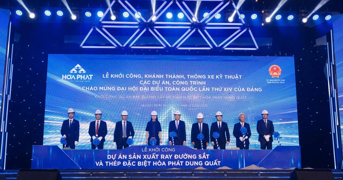 Hòa Phát khởi công nhà máy thép cao cấp và ray cao tốc tại Dung Quất | Vietnam+ (VietnamPlus)