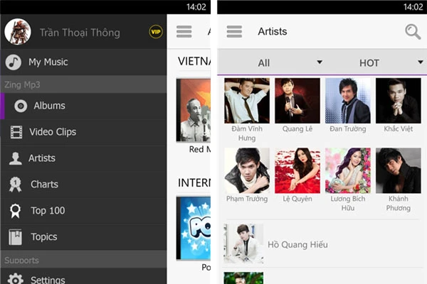 Ứng dụng Zing Mp3 đã có mặt trên Windows Phone | Vietnam+ (VietnamPlus)