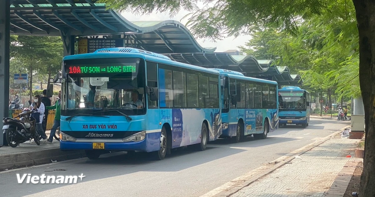 Xe buýt điện Bắc Ninh-Nội Bài được phê duyệt | Vietnam+ (VietnamPlus)