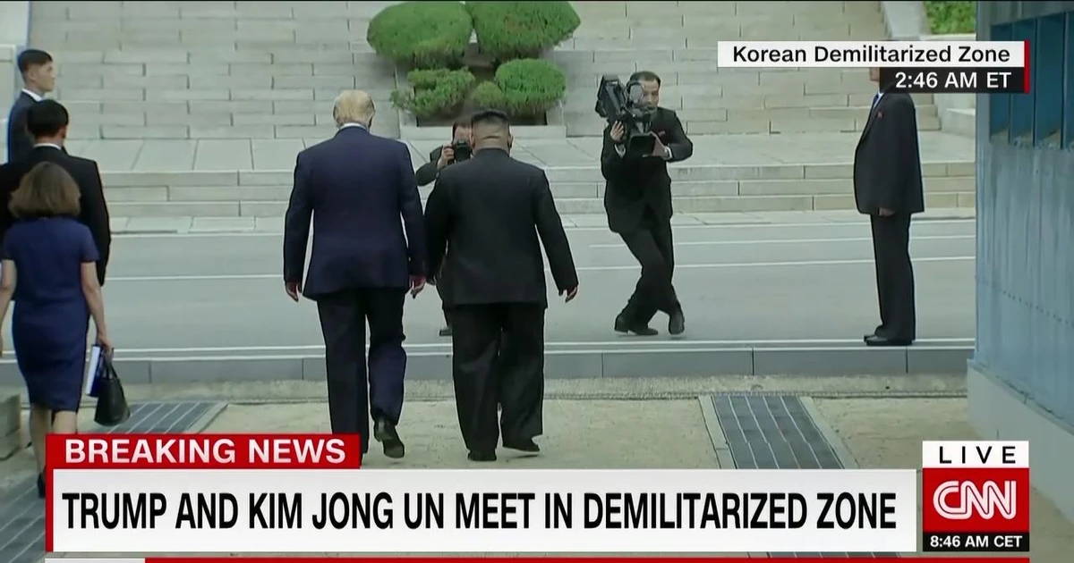 Bước chân lịch sử ở DMZ của hai nhà lãnh đạo Mỹ và Triều Tiên ...