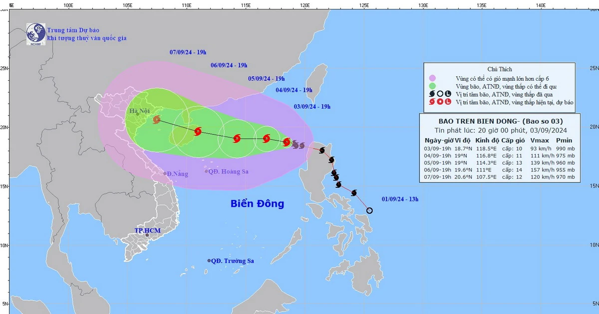 Bão số 3 ảnh hưởng trực tiếp đến đất liền Việt Nam | Vietnam+ (VietnamPlus)