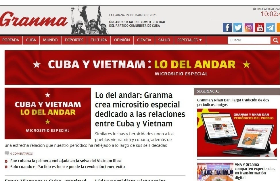 Báo Granma ra mắt chuyên trang đặc biệt kỷ niệm 65 năm Việt Nam-Cuba ...