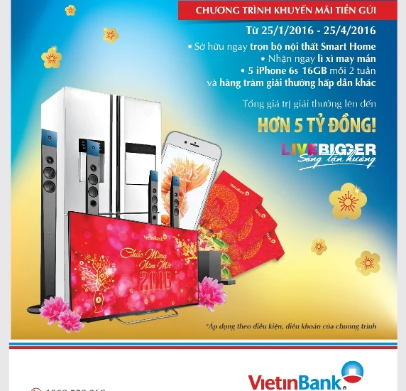 VietinBank dành hơn 5 tỷ đồng khuyến mãi khách hàng gửi tiền | Vietnam+ ...