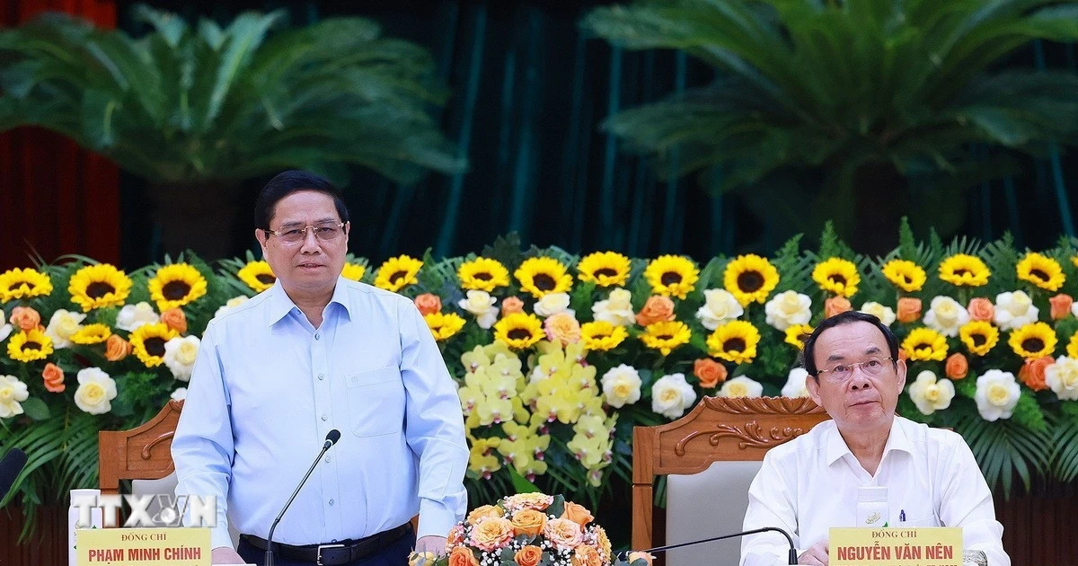 Thủ tướng chủ trì hội nghị của Đoàn Kiểm tra 1908 với TP. Hồ Chí Minh, Bình Dương và Bà Rịa-Vũng ...