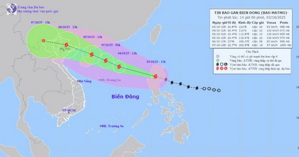 Bão Matmo dự báo mạnh thêm, cảnh báo mưa lớn Bắc Bộ | Vietnam+ ...
