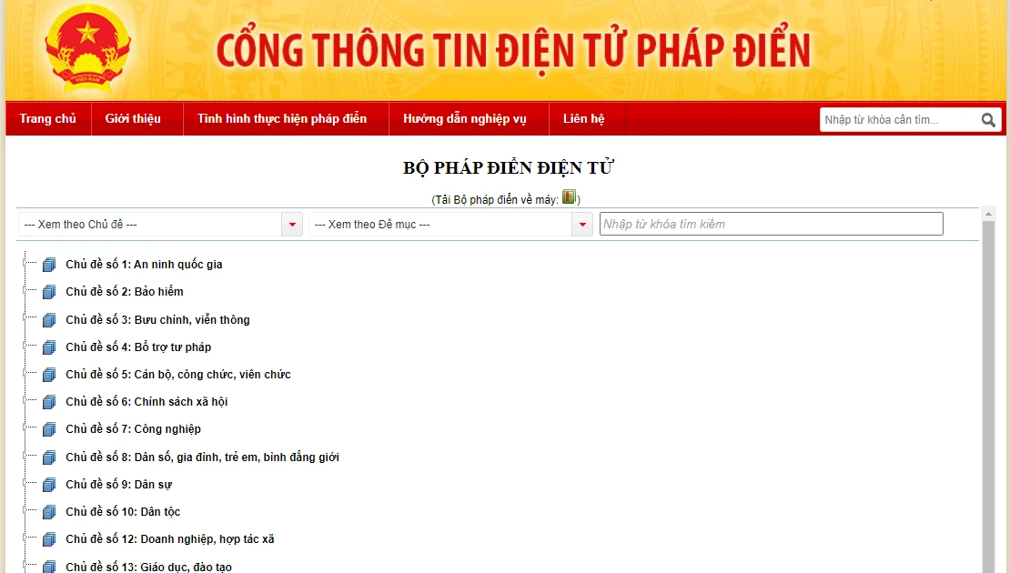Phê duyệt kết quả pháp điển hệ thống quy phạm pháp luật với 7 chủ đề và ...