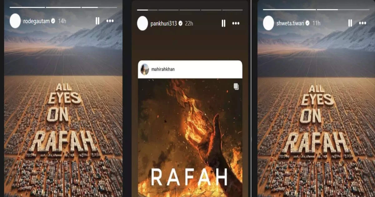 Hình ảnh AI "All eyes on Rafah" nhận được hàng chục triệu lượt chia sẻ ...