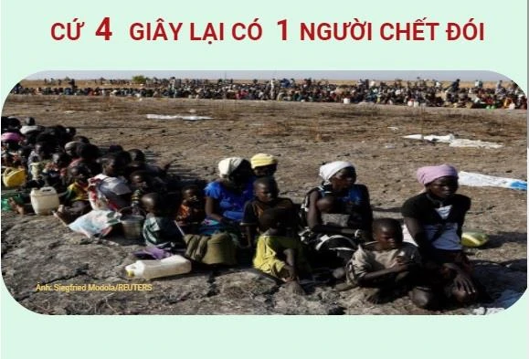[Infographics] Cứ mỗi 4 giây, thế giới lại có 1 người chết đói ...