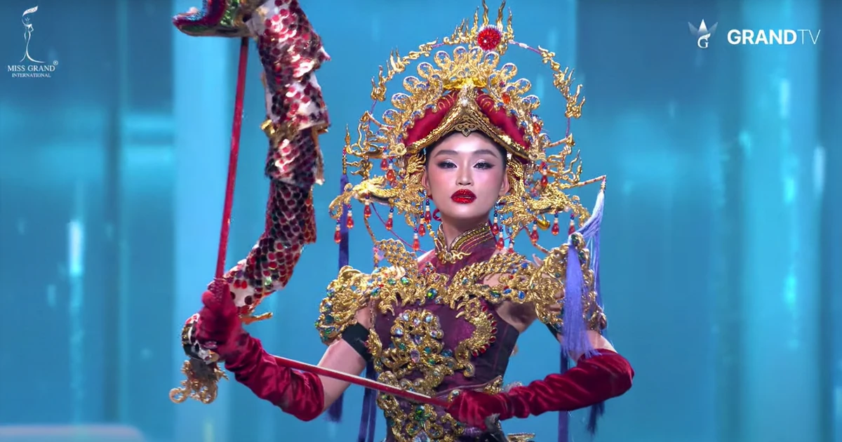 Hoa hậu Yến Nhi tỏa sáng với trang phục múa rối nước tại Miss Grand ...