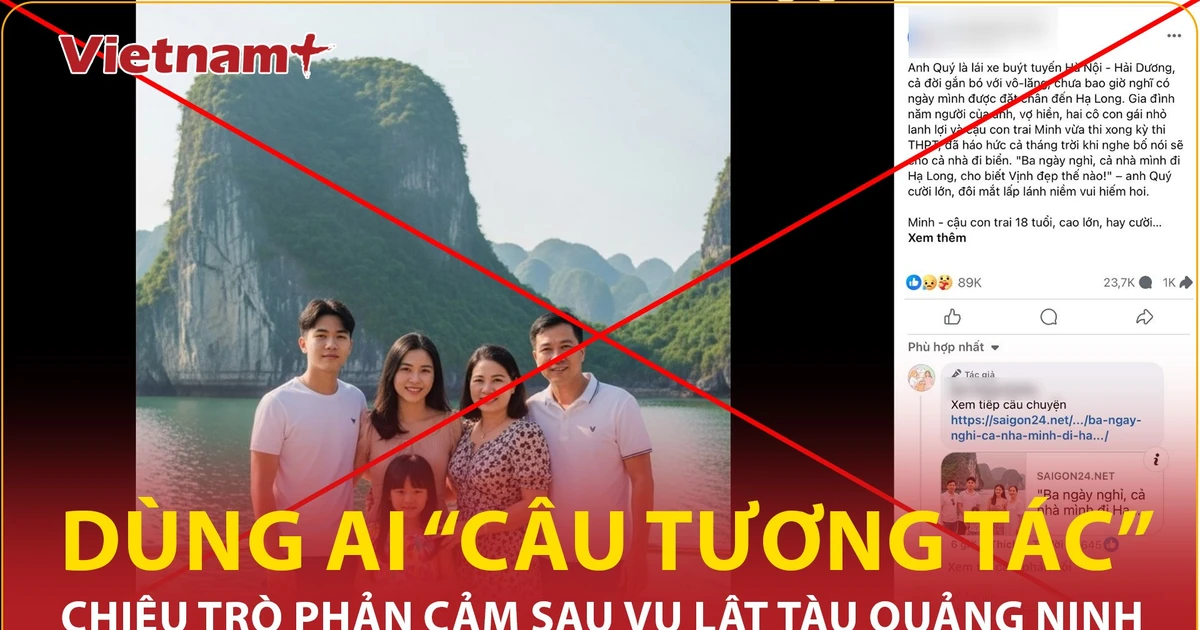 Cảnh báo AI “câu tương tác” sau vụ lật tàu Vịnh Hạ Long | Vietnam+ ...